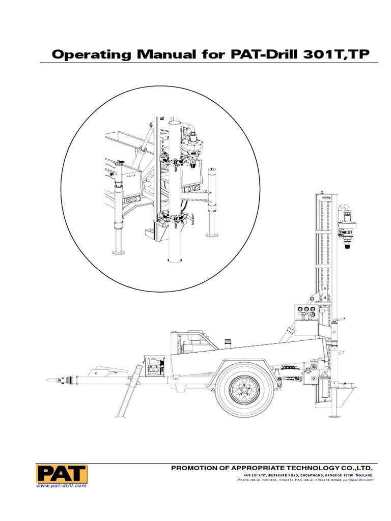 Operating Manual PAT-Drill 301T - 301TP | PDF | Drilling Rig | Valve