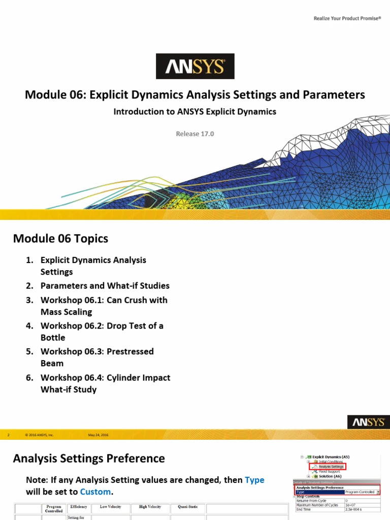 Intro Expl Dyn 17.0 M06 Explicit Dynamics Analysis Settings and ...