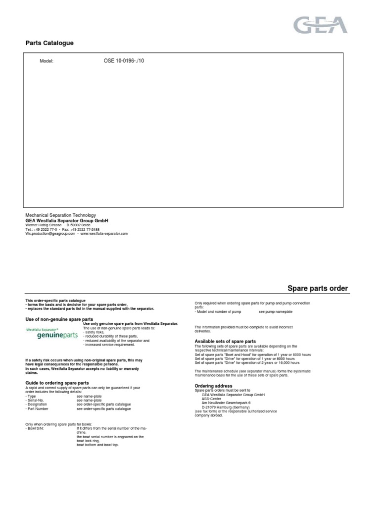 LO Part Catalogue Ose 10-0196 PDF | PDF | Valve | Mechanical Engineering