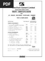Cement Test Certificate | PDF | Cement | Manmade Materials