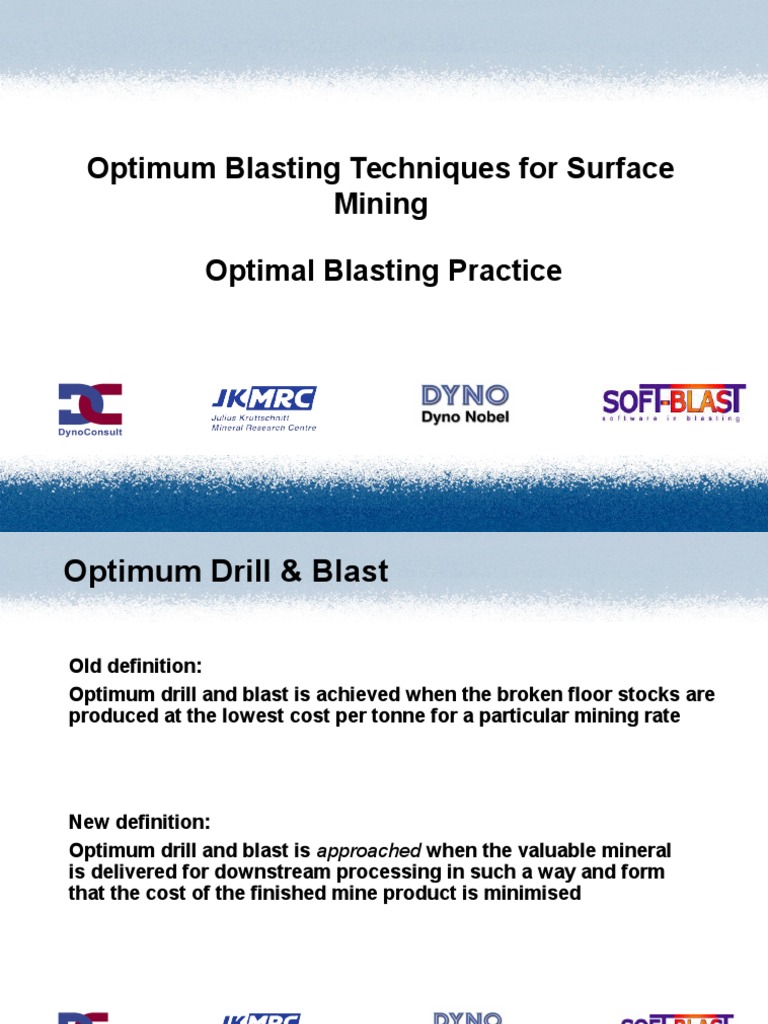 10 Optimised Blasting | PDF | Explosive Material | Mathematical ...