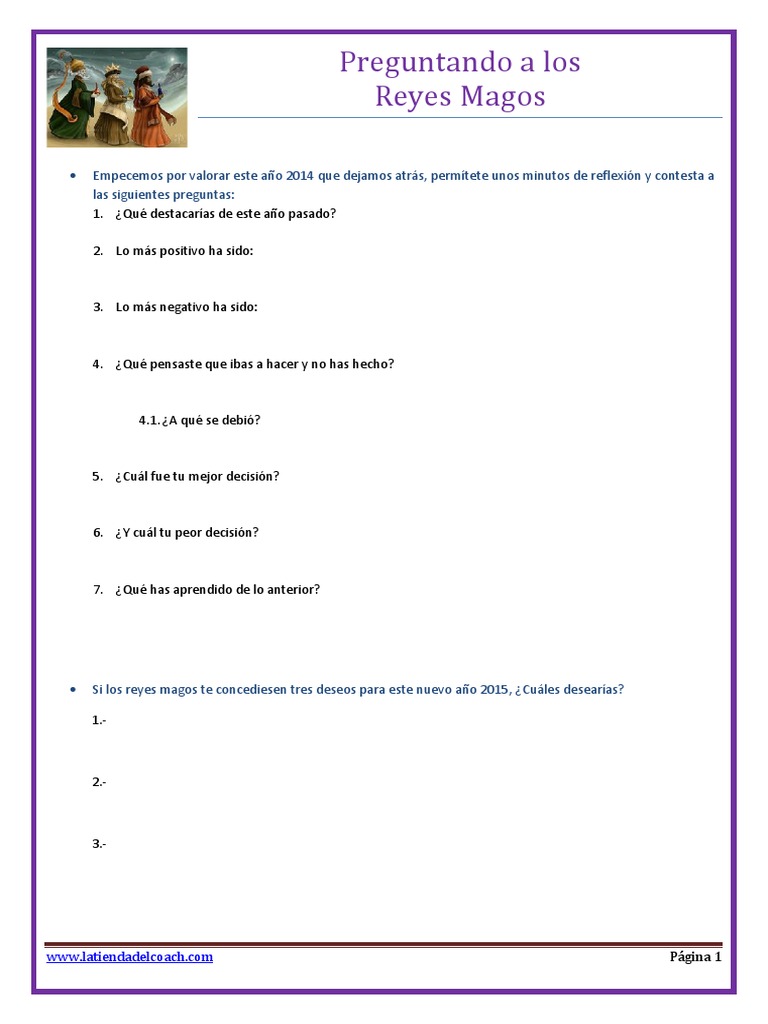 Pregunta Reyes Magos | PDF