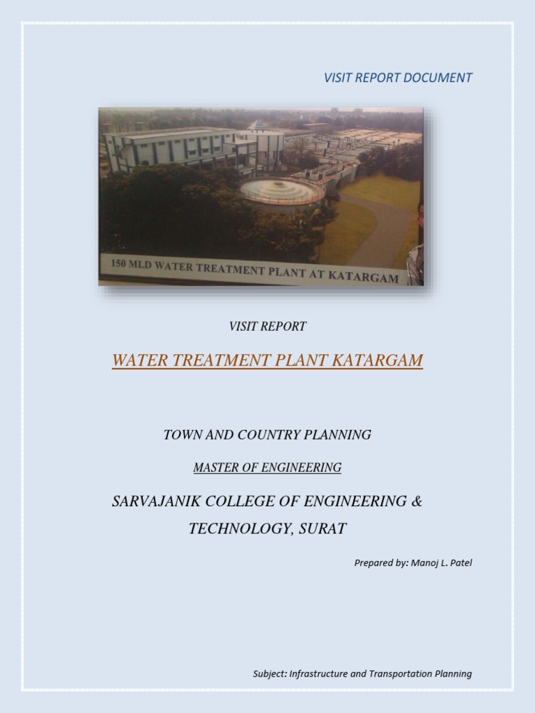 Water Treatment Plant | PDF | Water Purification | Sewage Treatment