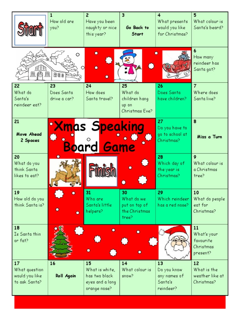 Fun Christmas Questions Game | PDF