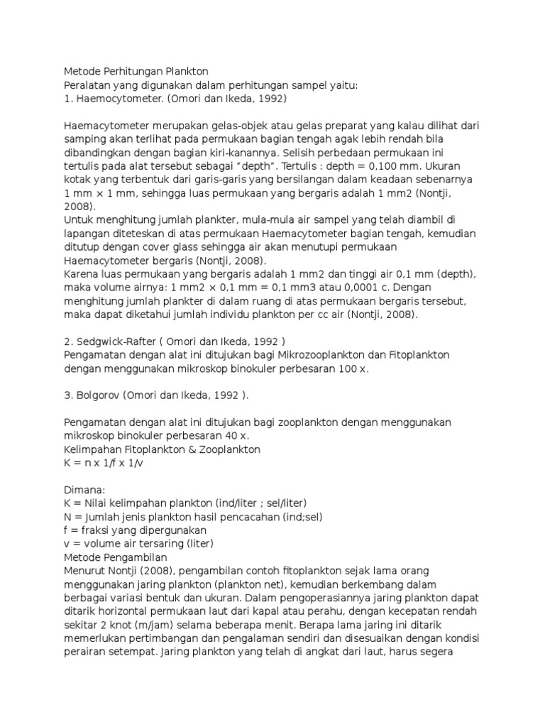 Plankton | PDF | Griya & Taman | Sains & Matematika