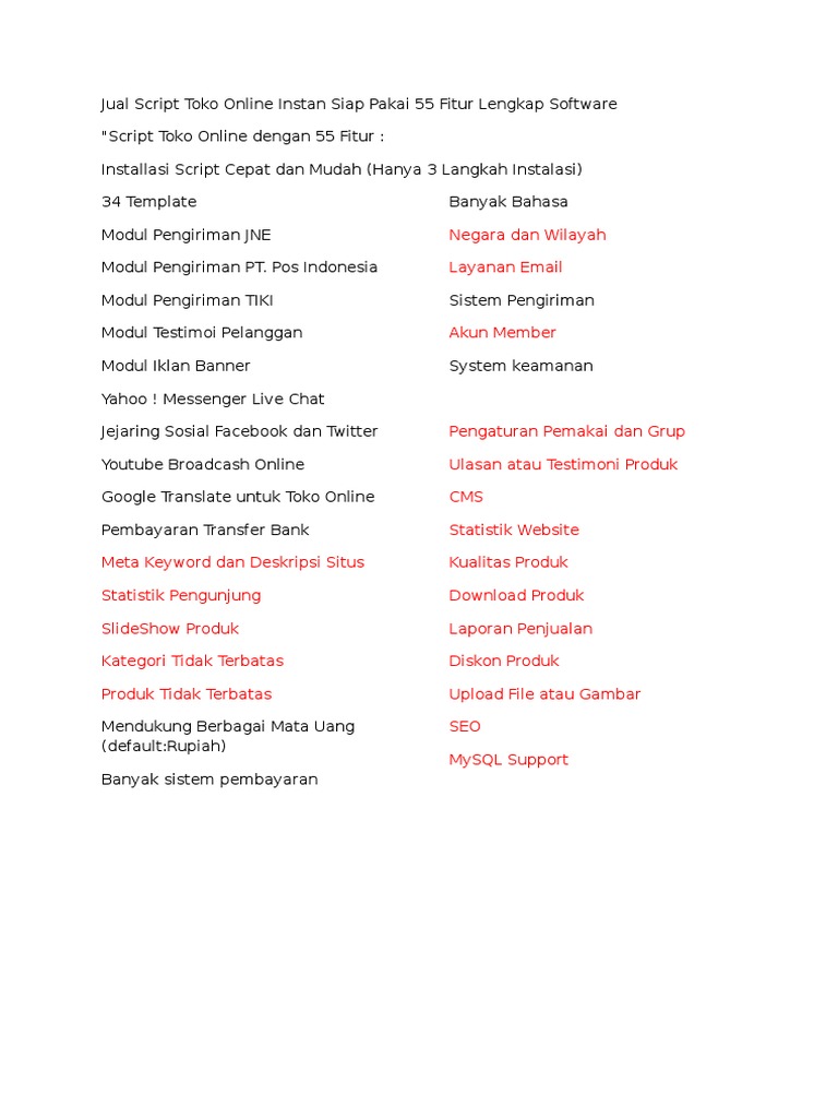 Jual Script Toko Online Instan Siap Pakai 55 Fitur Lengkap Software ...