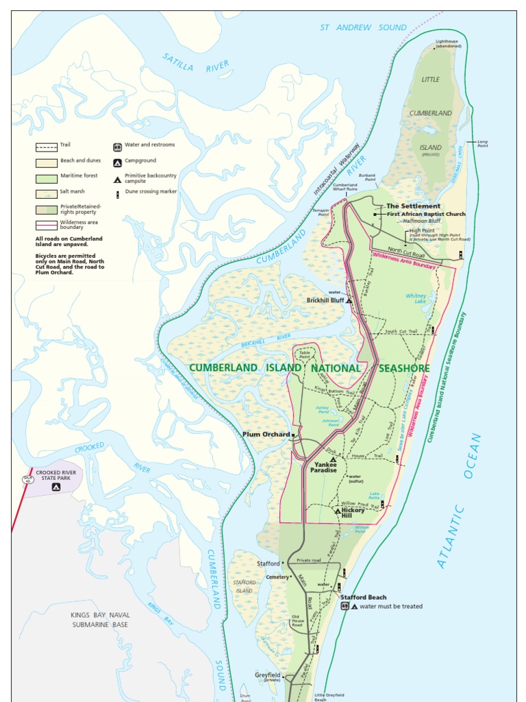 Cumberland Island Map (2007) | Outdoor Recreation | Adventure Travel