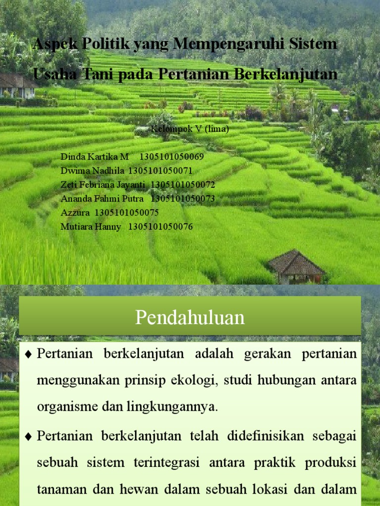 ppt pertanian berkelanjutan