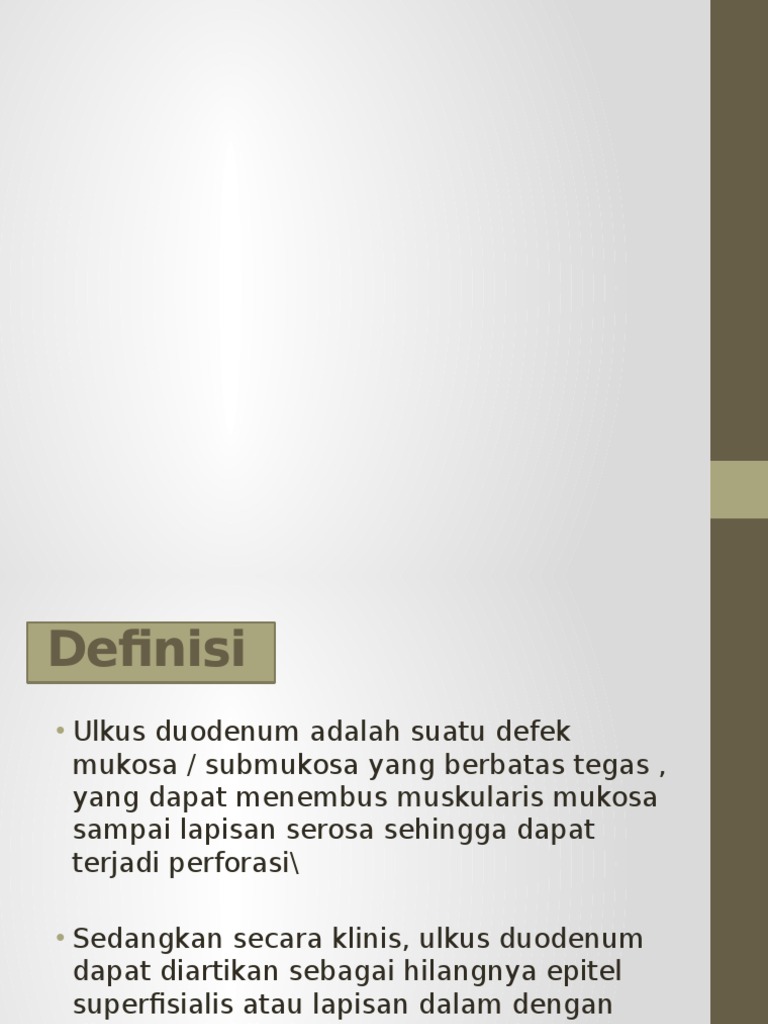 Ulkus Duodenum Definisi Etiologi Diagnosis | PDF