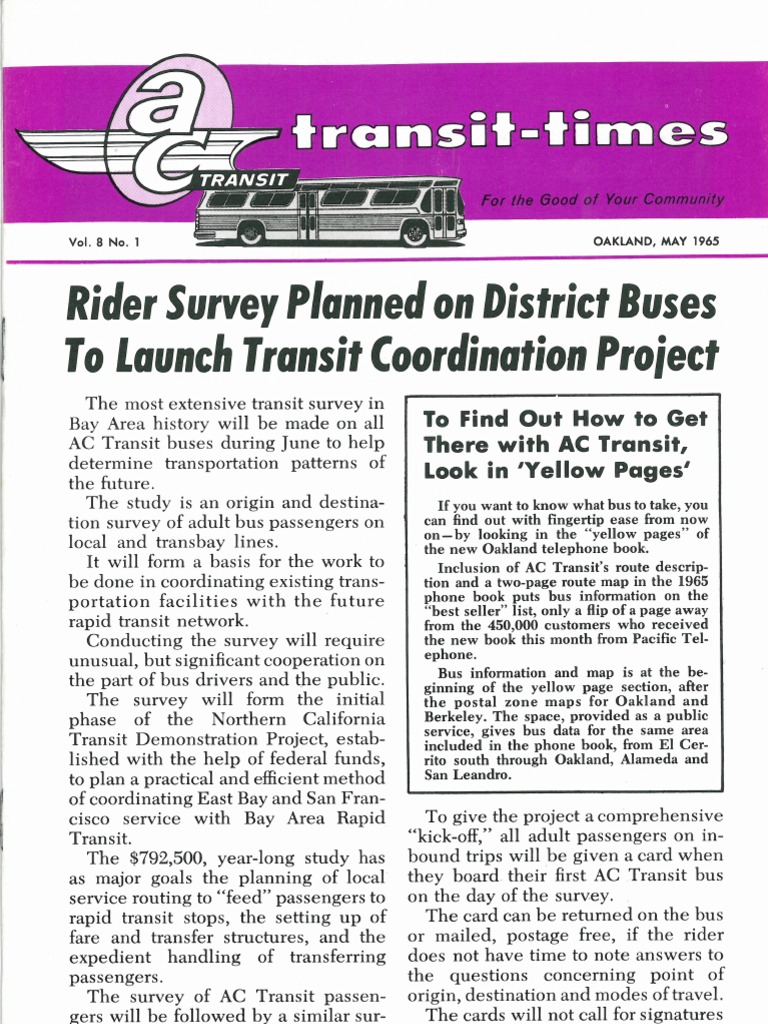 Transit Times Volume 8, Number 1 | PDF | Public Transport | Bus