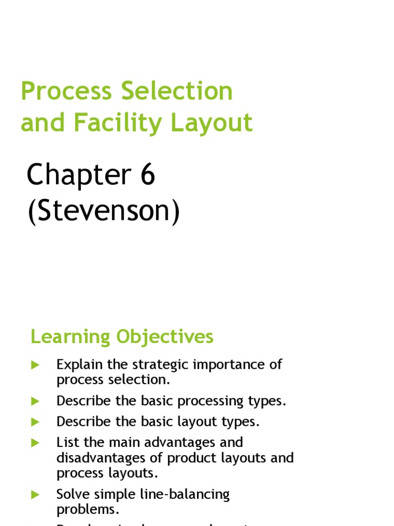 4 Process Layout-Ch 6 (Stevenson) | Download Free PDF | Industries ...