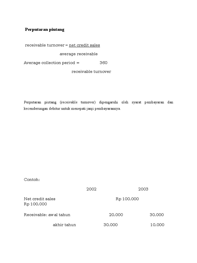 Perputaran Piutang | PDF | Hukum