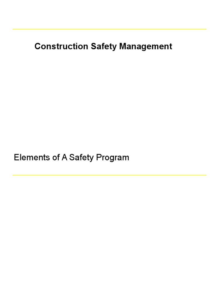 Construction Safety Management | PDF | Occupational Safety And Health ...