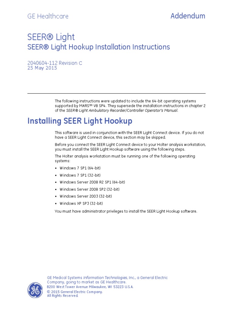 SEER® Light Hookup Installation Instructions | PDF | Device Driver ...