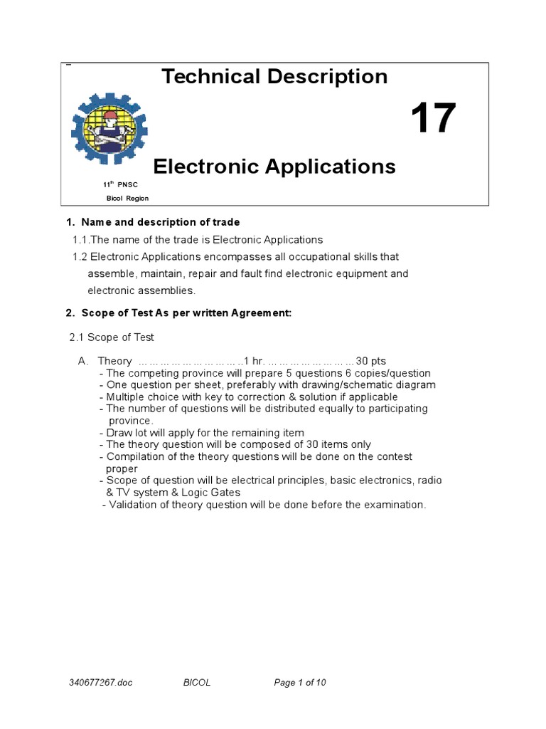 17 Electronic Applications | PDF | Multiple Choice | Electronics