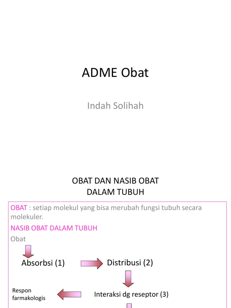 ADME Obat: Nasib dan Efek dalam Tubuh | PDF | Kesehatan Holistik