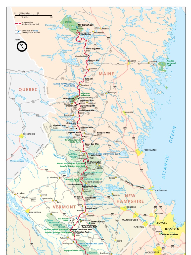 Appalachian Trail Map (2005) | PDF | Appalachian Trail | Hiking