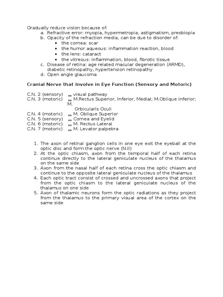 Gradually Reduce Vision Because of | PDF | Wellness | Science & Mathematics