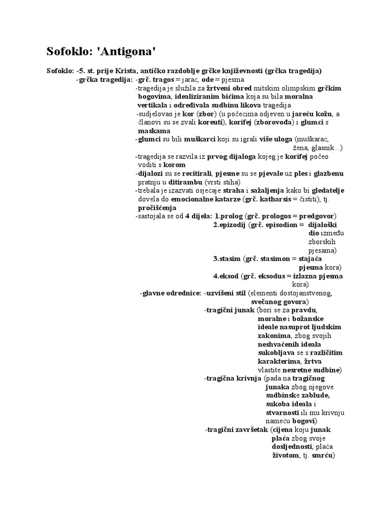 Sofoklo, 'Antigona' | PDF
