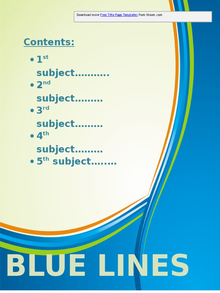 Free Title Page Templates Download | PDF | Career & Growth | Art