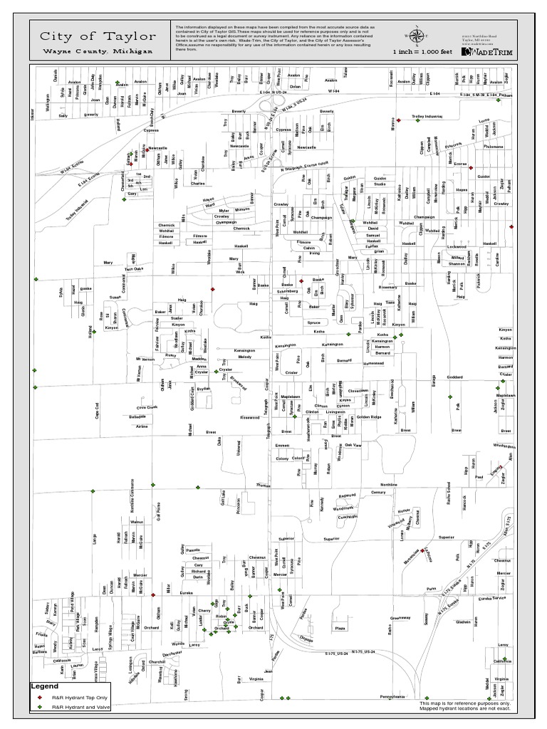 Taylor Hydrant Replacement Map | PDF | Teaching Mathematics