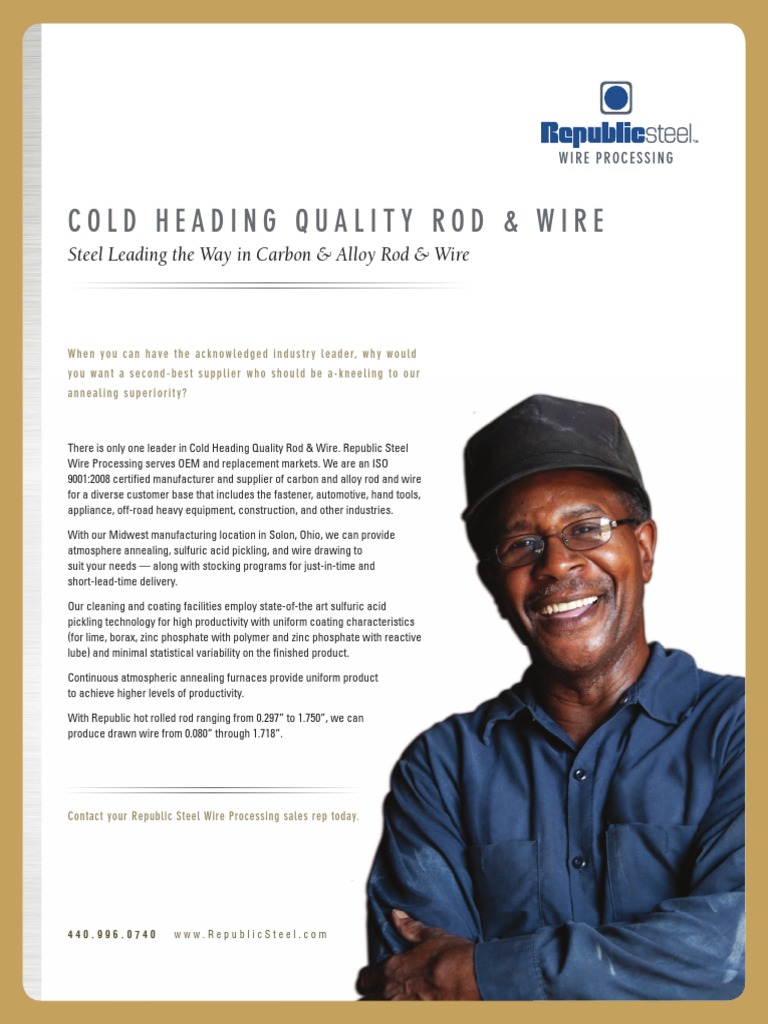 Cold Heading Quality Rod Wire Data | PDF | Steel | Wire