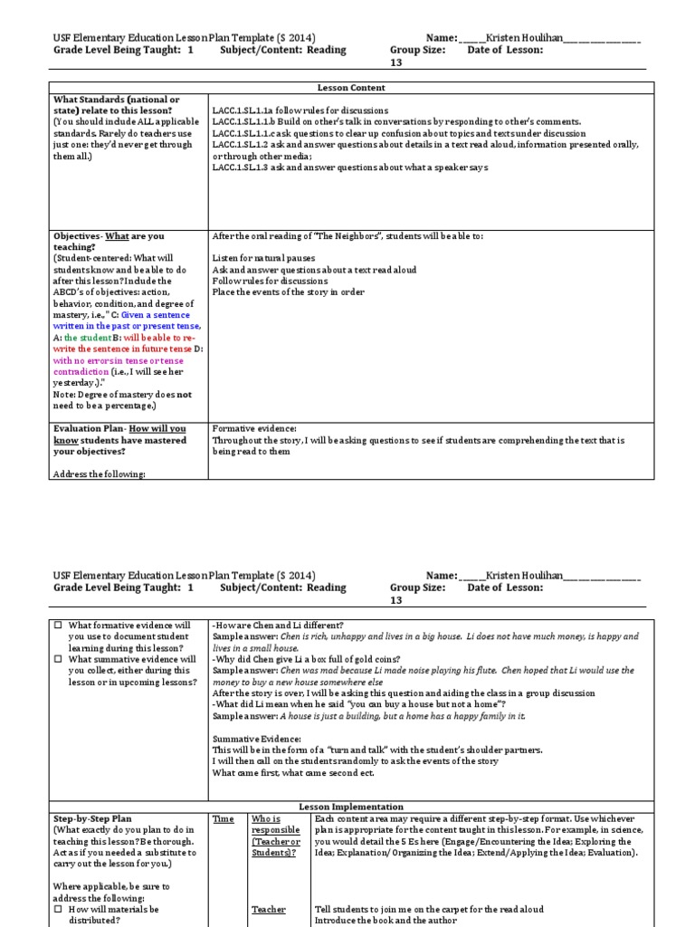 The Neighborhood Lesson Plan | PDF | Lesson Plan | Teachers