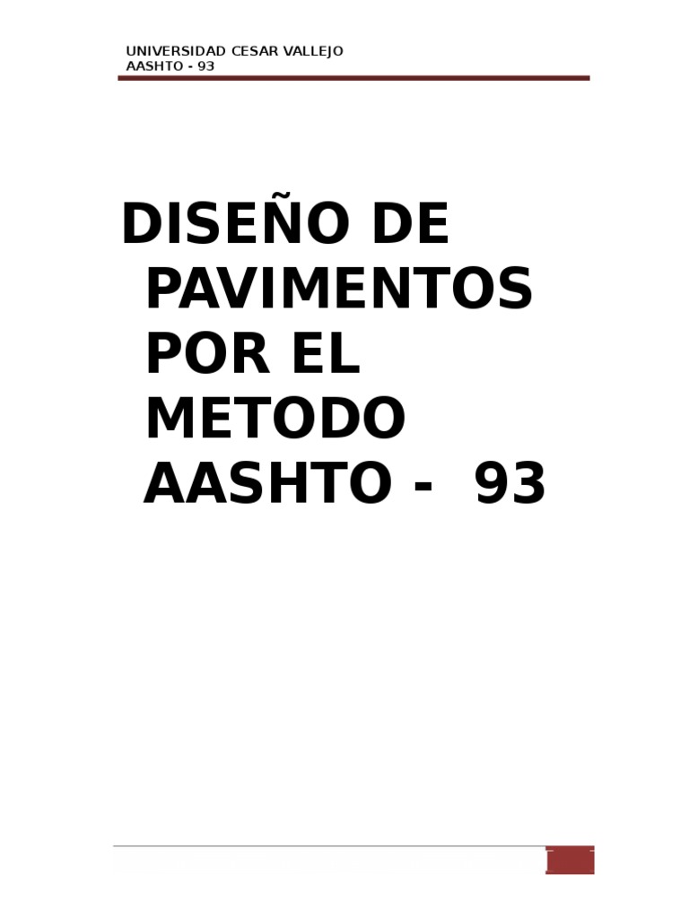 Diseno de Pavimentos Por Metodo Aashto 93 1 | PDF | Eje | La carretera