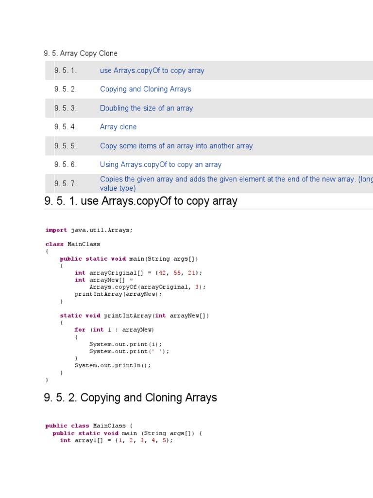 Use Arrays - Copyof To Copy Array | PDF | Array Data Structure | License