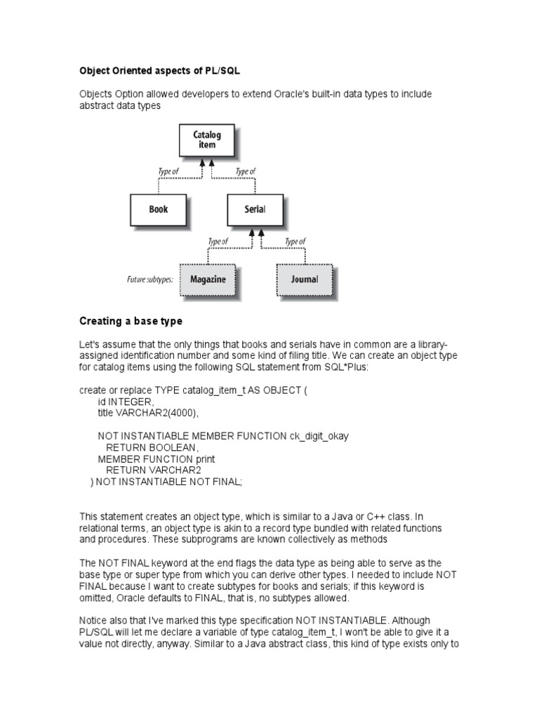 Oops Concept In Plsql Oreilly Notes Pdf Constructor Object Oriented Programming Programming 6037