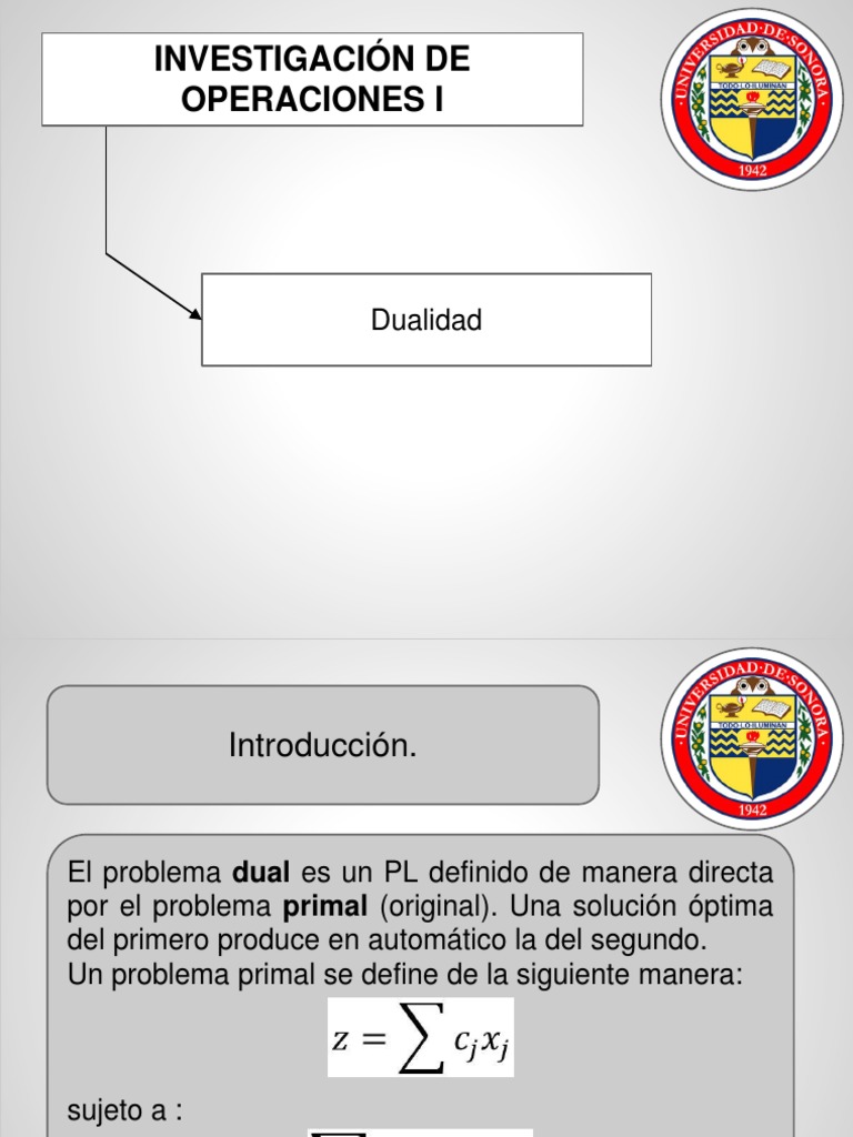 Sensibilidad y Dualidad Programación Lineal | PDF | Variable (informática) | Multiplicación