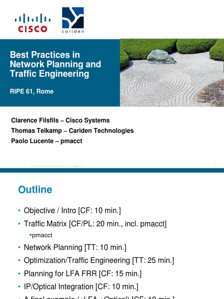 Cisco Cariden Capacity Planning - LFA FRR PDF | PDF | Quality Of ...