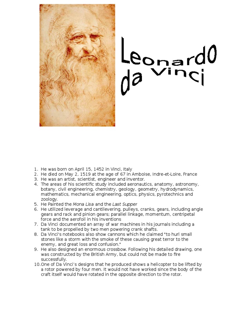Leonardo Da Vinci | PDF