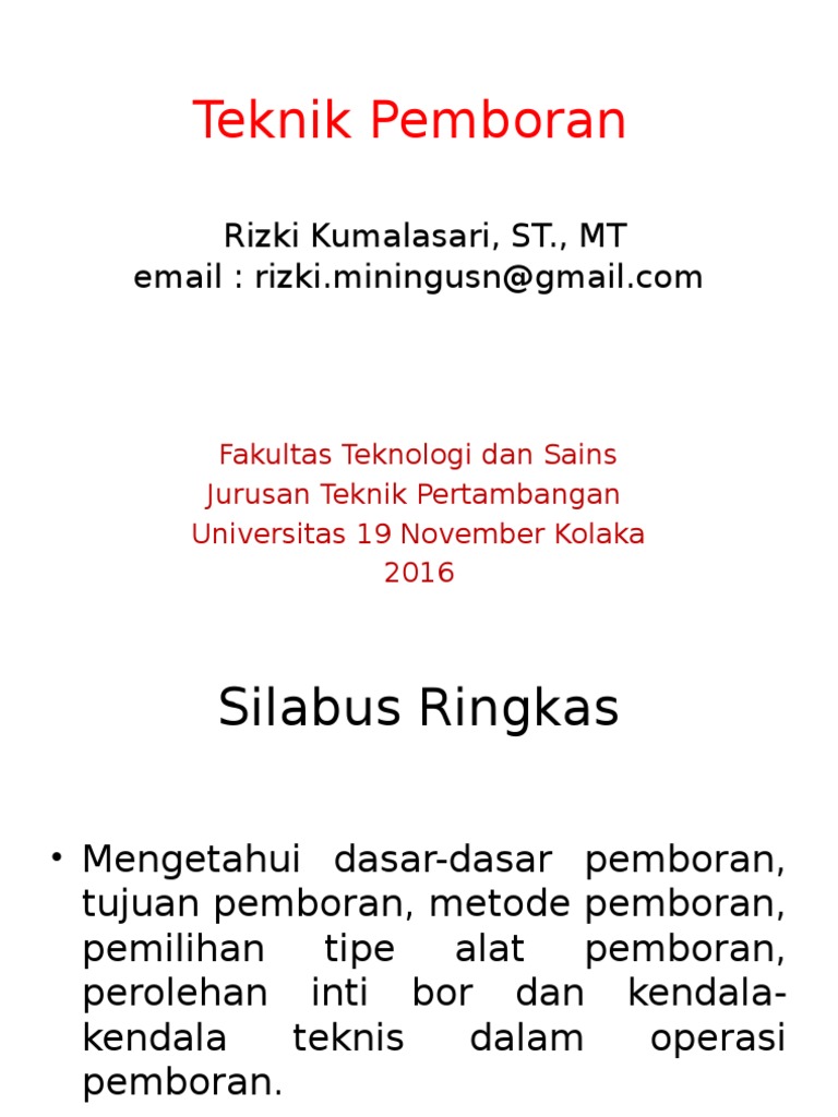 Teknik Pemboran Eksplorasi | PDF