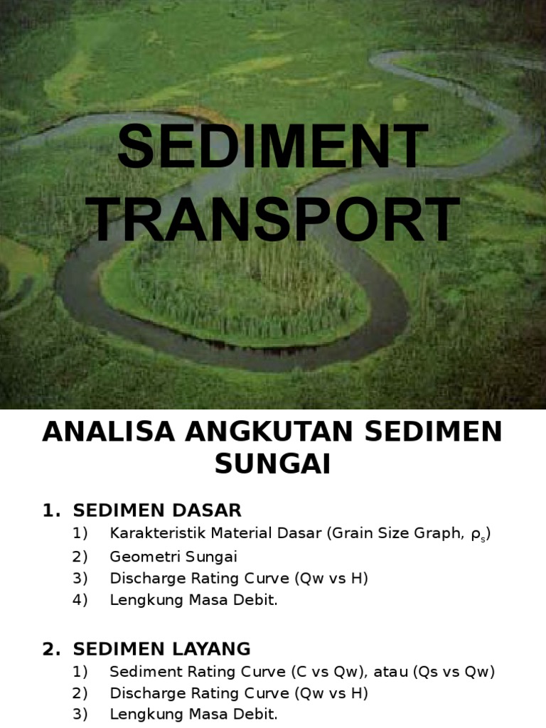 Sedimen Transport | PDF | Geomorphology | Sedimentology