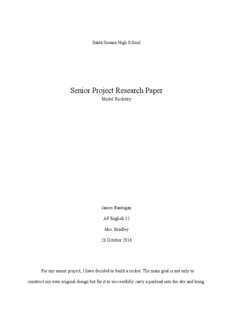 Senior Project Research Paper | PDF
