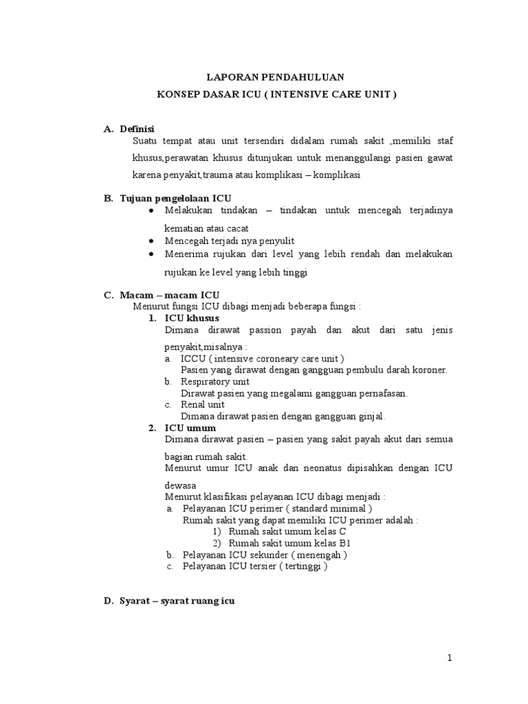 LP Konsep Dasar Icu | PDF