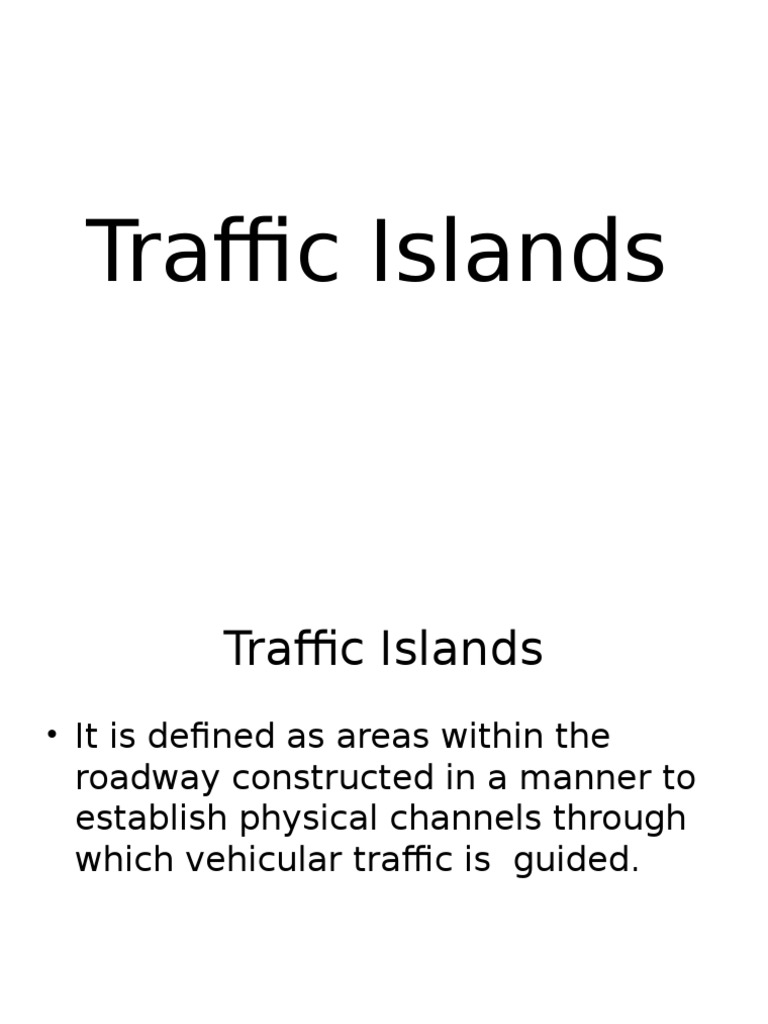 Traffic Islands | PDF