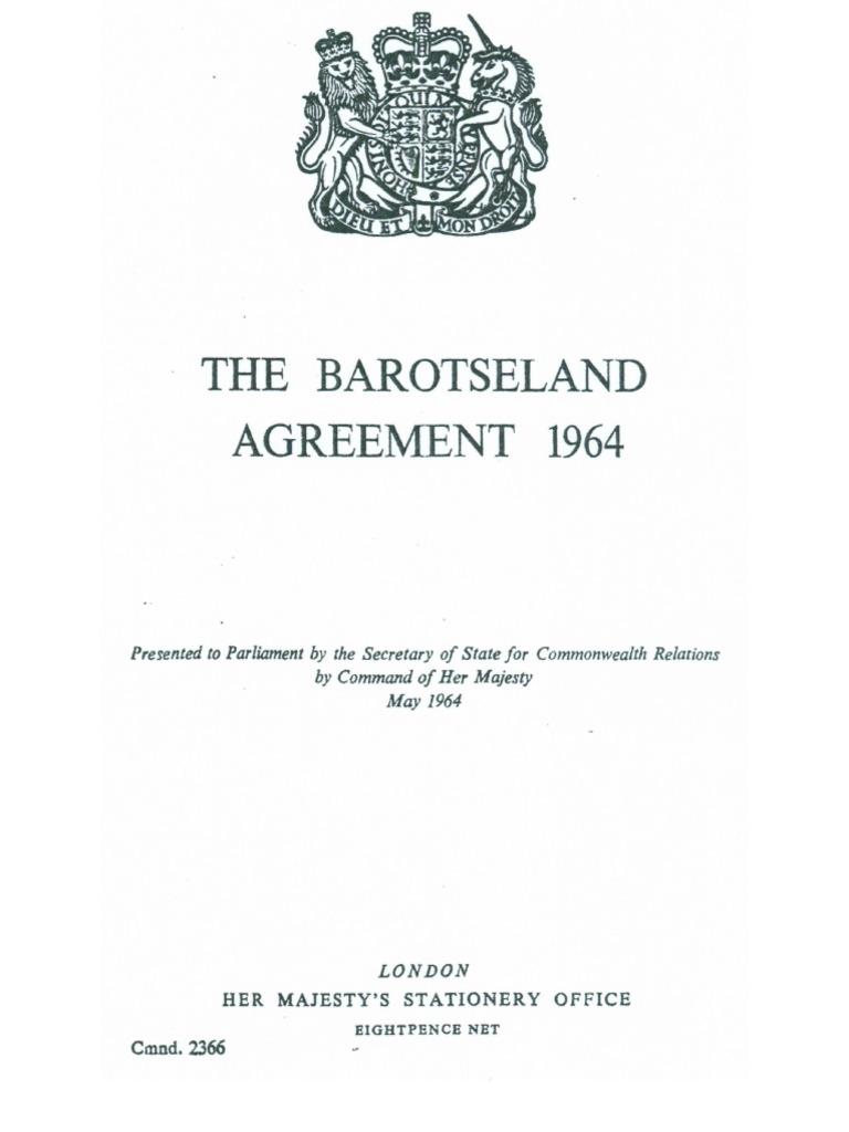 The Barotseland Agreement 1964 | PDF