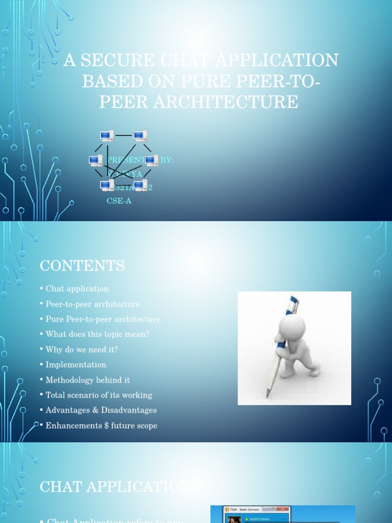 A Secure Chat Application Based On Pure Peer-To-Peer | PDF | Peer To ...