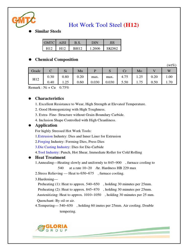 Hot Work Tool Steel: Z Similar Steels | PDF