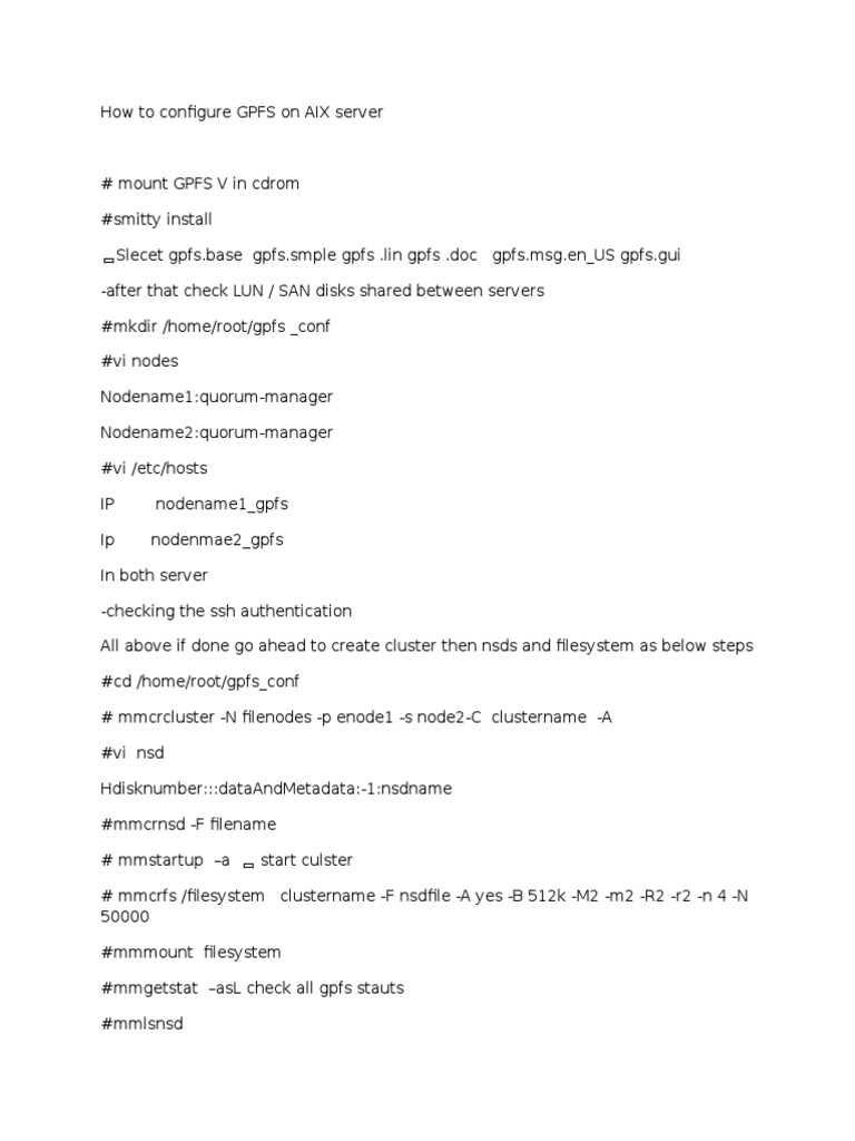 GPFS Confgure and Flash | PDF