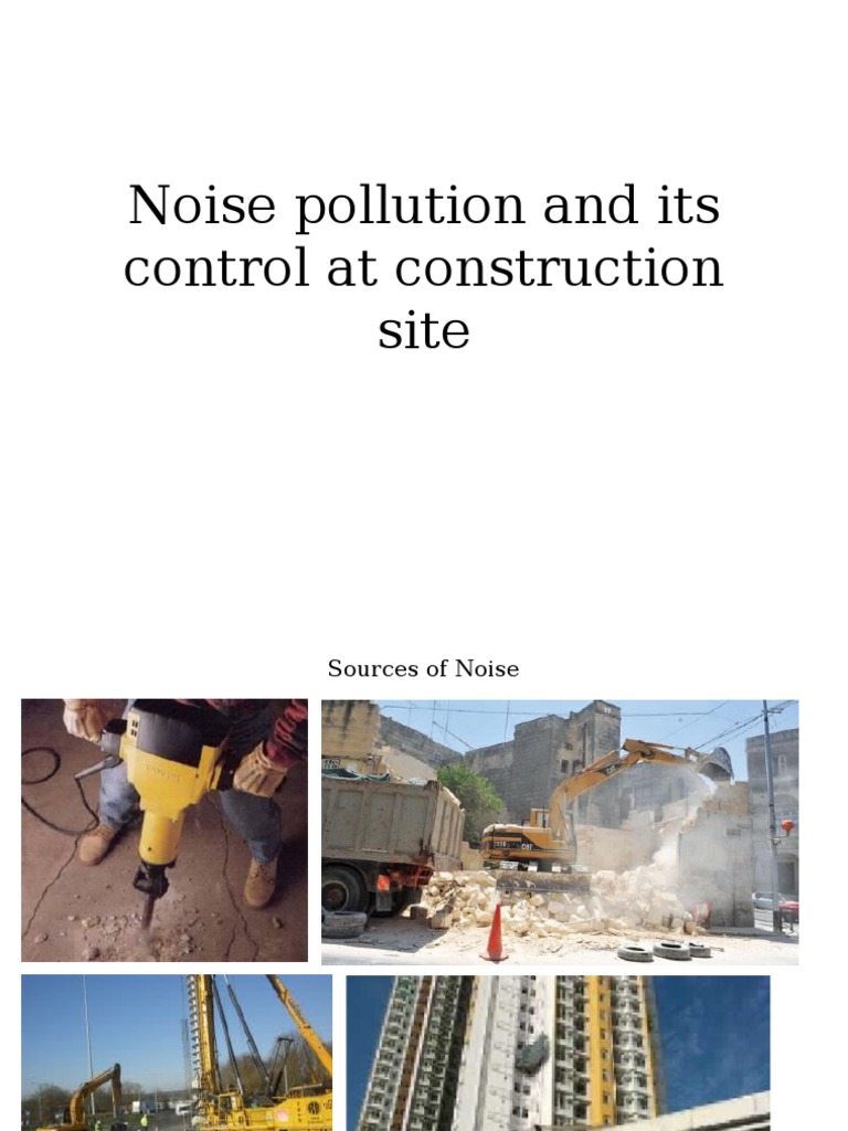 Noise Pollution and Its Control at Construction Site | PDF | Personal ...