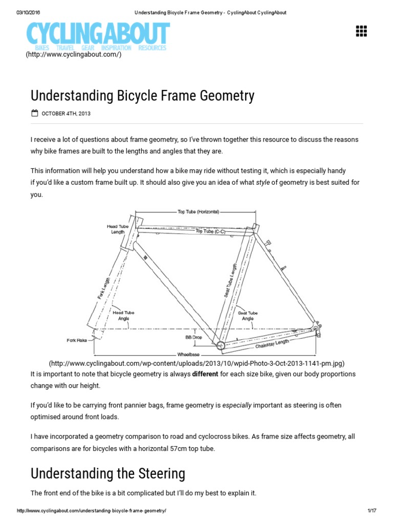 Bicycle Frame Geometry Guide | PDF | Land Vehicles | Road Transport