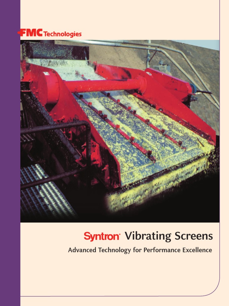 02 SCREENS Syntron Vibrating Screens PDF | PDF | Bearing (Mechanical ...