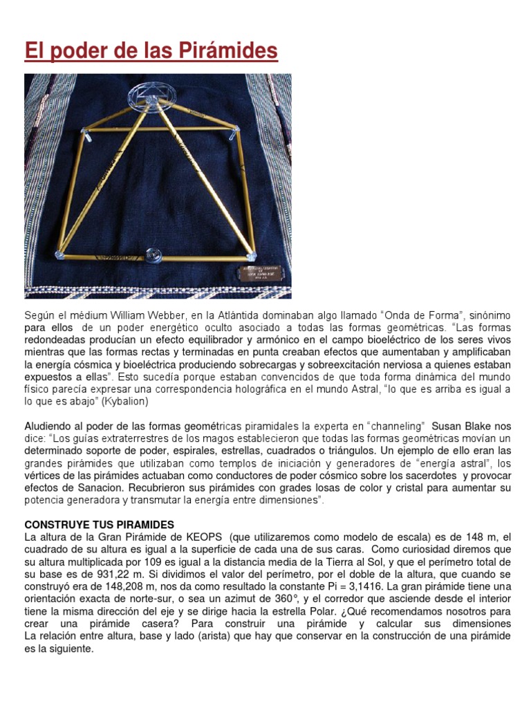 El Poder de Las Pirámides | PDF | Pirámides egipcias | Pirámide