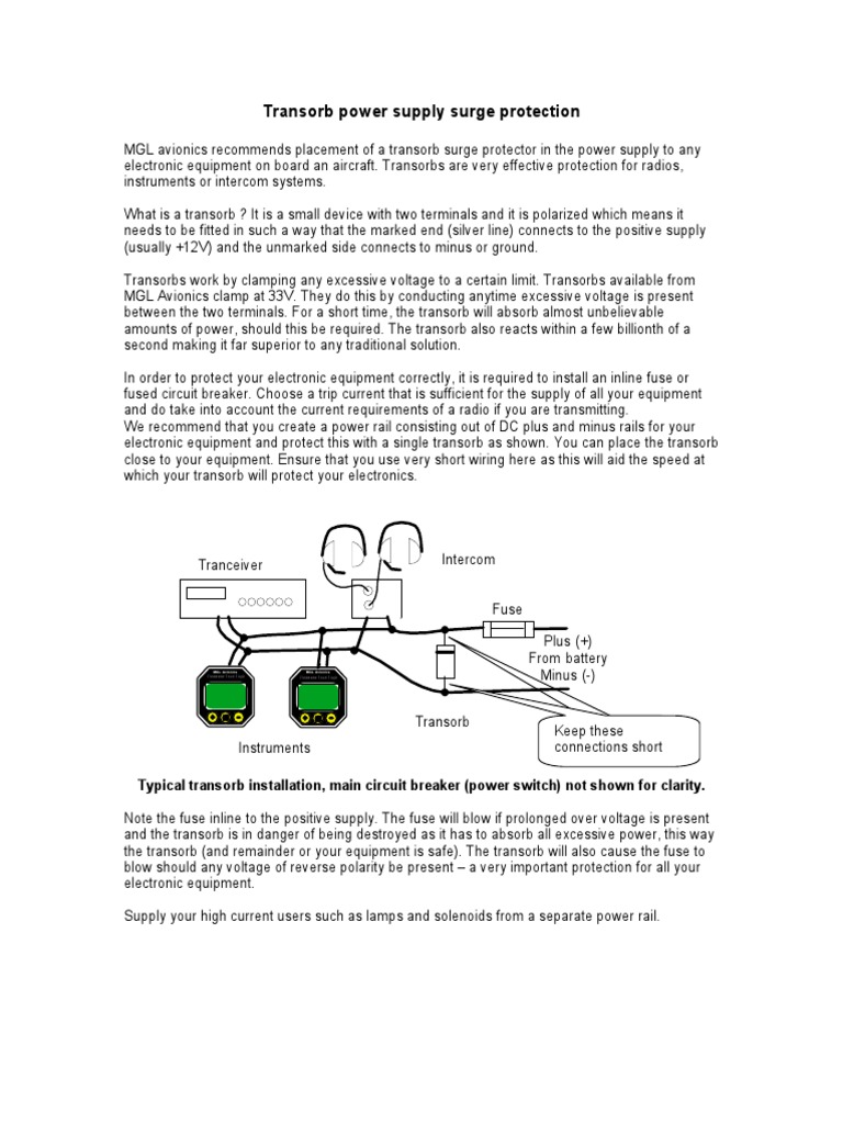 Aircraft Transorb Surge Protection Guide | PDF | Technology & Engineering