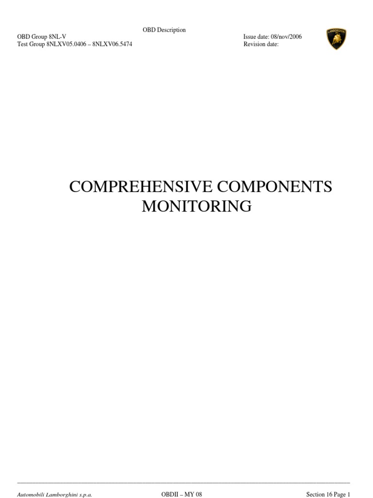 12-Comprehensive Components Monitoring | PDF | Throttle | Transmission ...