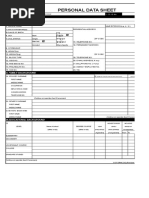 PDS CS Form 212 (Revised 2005) Personal Data Sheet | PDF | Government ...