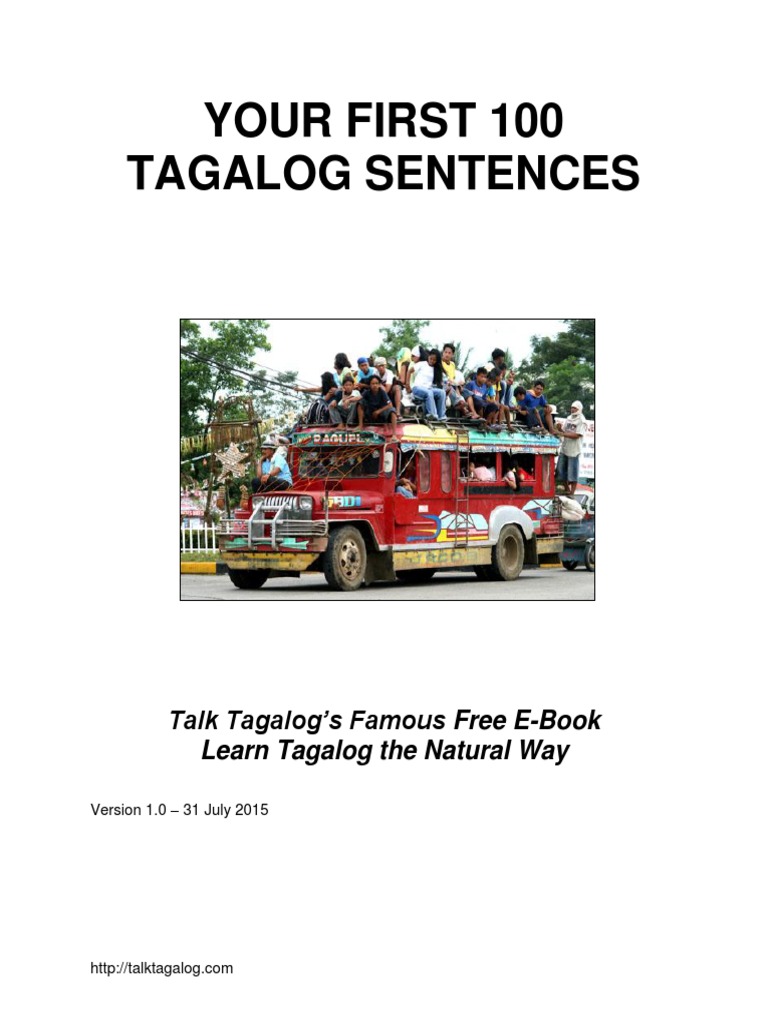 Your First 100 Tagalog Sentences | Download Free PDF | Tagalog Language ...